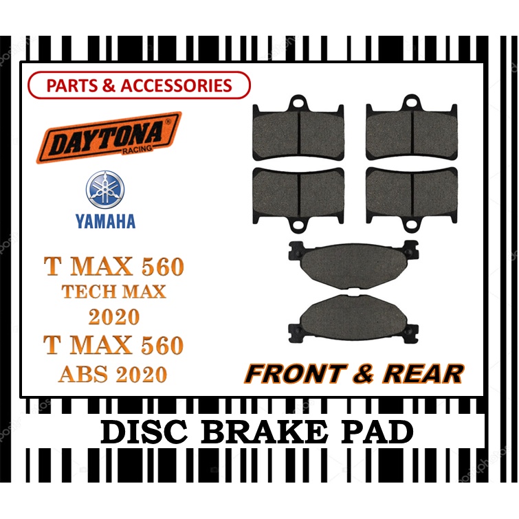 YAMAHA TMAX 560 ABS 2020 TMAX 560 TECH MAX 2020 BRAKE PADS SET DAYTONA ...