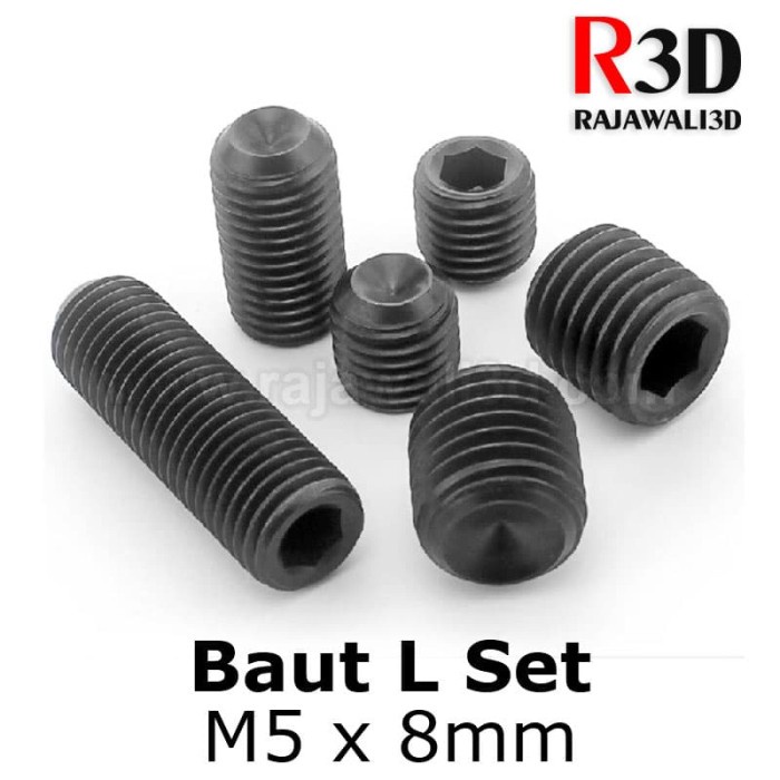 Screw Bolt Screw Bolt Hex Insert Hexagon LSet M5 x 8mm 10pcs | Shopee ...