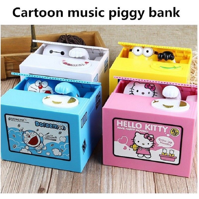 🔥🇲🇾 Hello Kitty Doraemon Minions Pokémon Coin Box Coin Stealer Coin ...