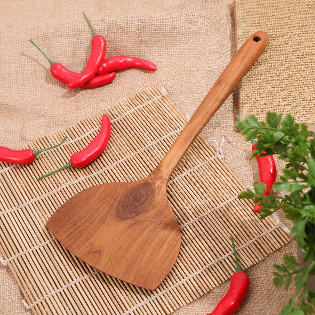 (C1) Spatula Teak Wood Frying Tool | Shopee Malaysia