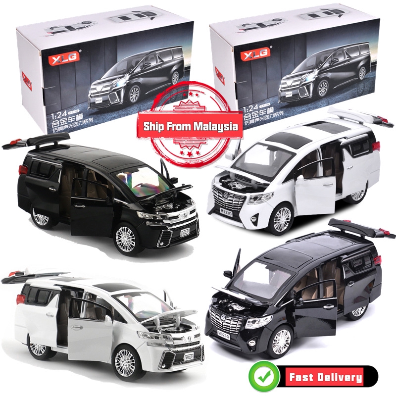Toyota Alphard Vellfire 1:24 DieCast Model with Light & Sound Pull Back ...