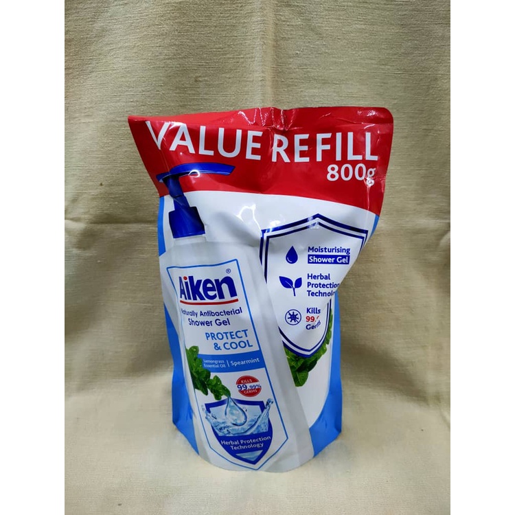 Aiken Shower Creme Antibacterial 950G Pump Botol /800G Refill Pack ...