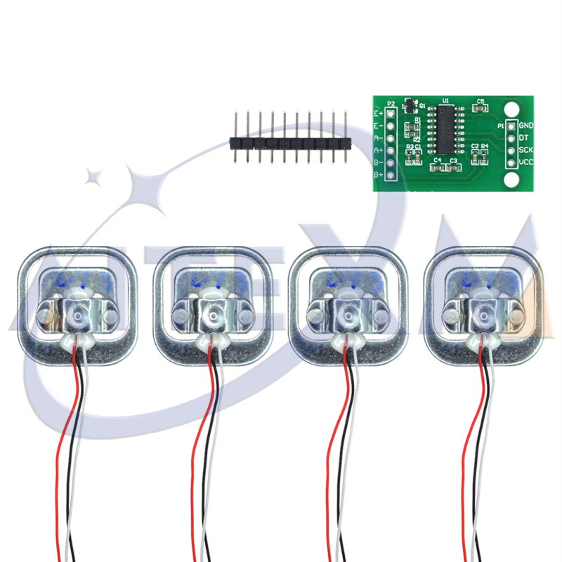 4PCS Human Scale Load Cell Weight Sensors + HX711 AD Module Weight ...