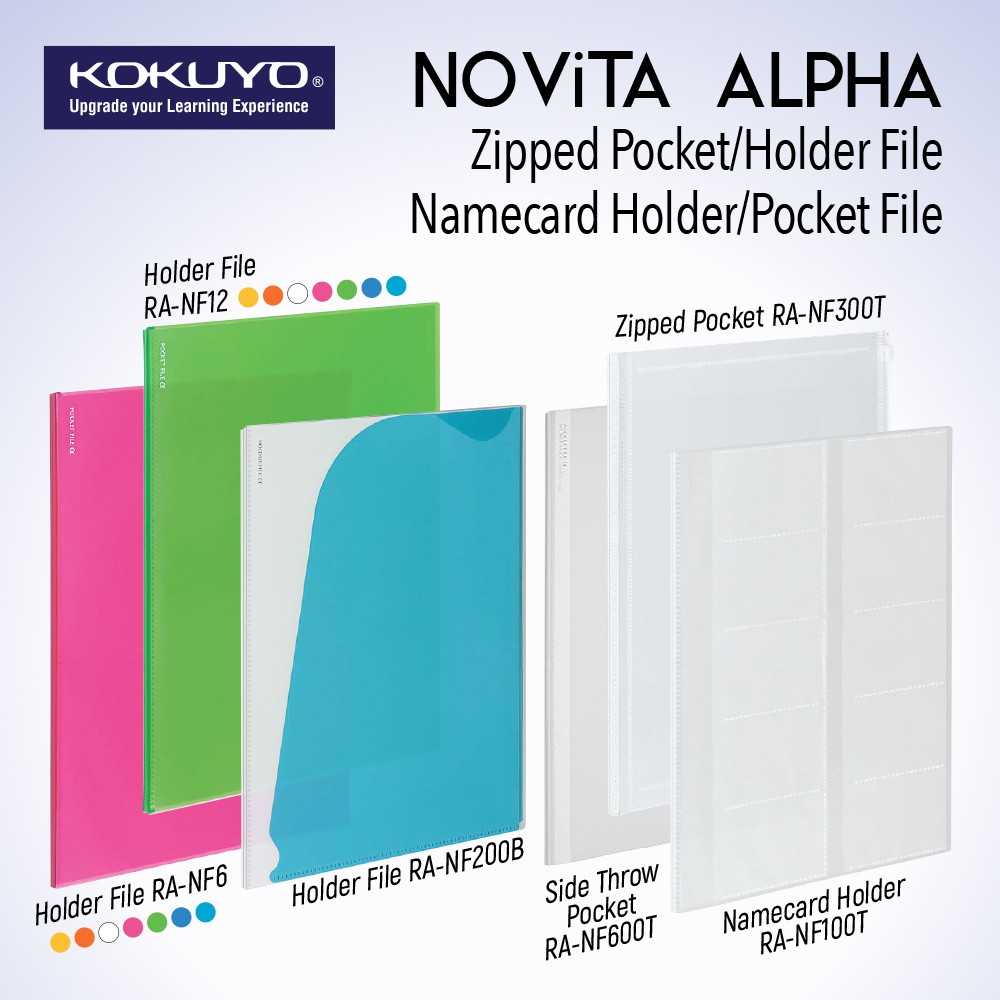 [REFILL] Kokuyo Novita Alpha POCKET FILE / ZIPPED POCKET / CARD FILE / HOLDER FILE - A4 | Shopee ...