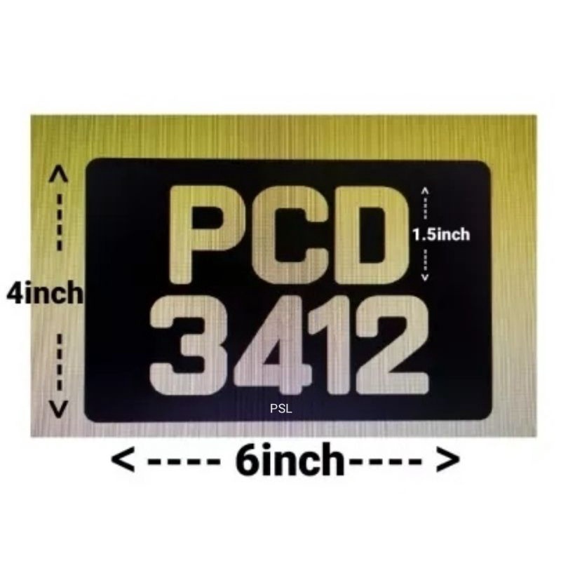Nombor Plate Motor Sticker Tulisan Pattern Standard ( D02 / KL ...