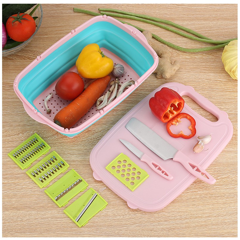 Folding cutting board multi-function folding board with perforated ...
