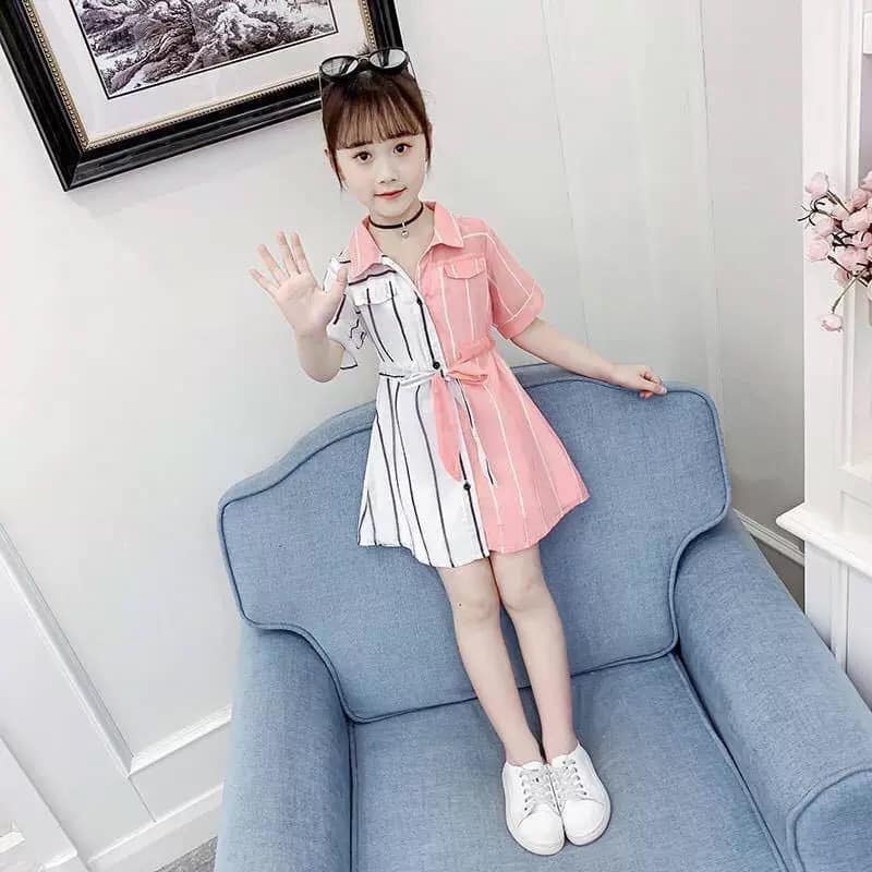 PINK WHITE GIRL DRESS ( SIZE 110 - 160 ) | Shopee Malaysia