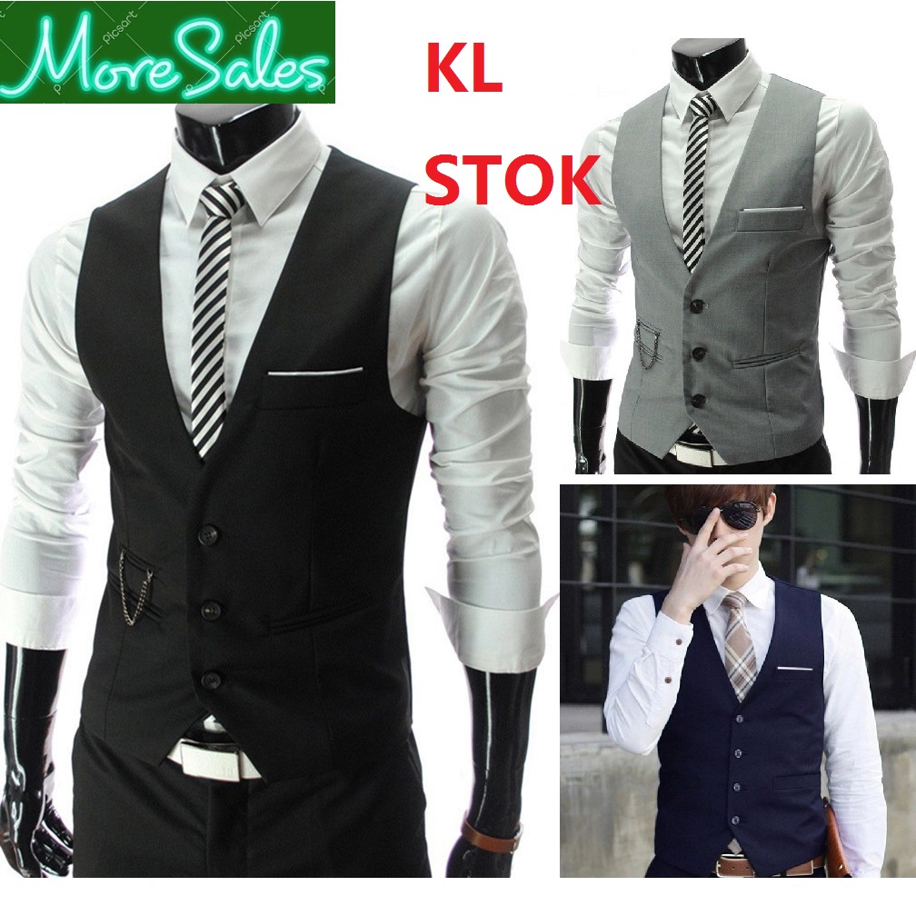 KL Stock ~ Business vest Office vest for Men Formal Vest for Graduation ...