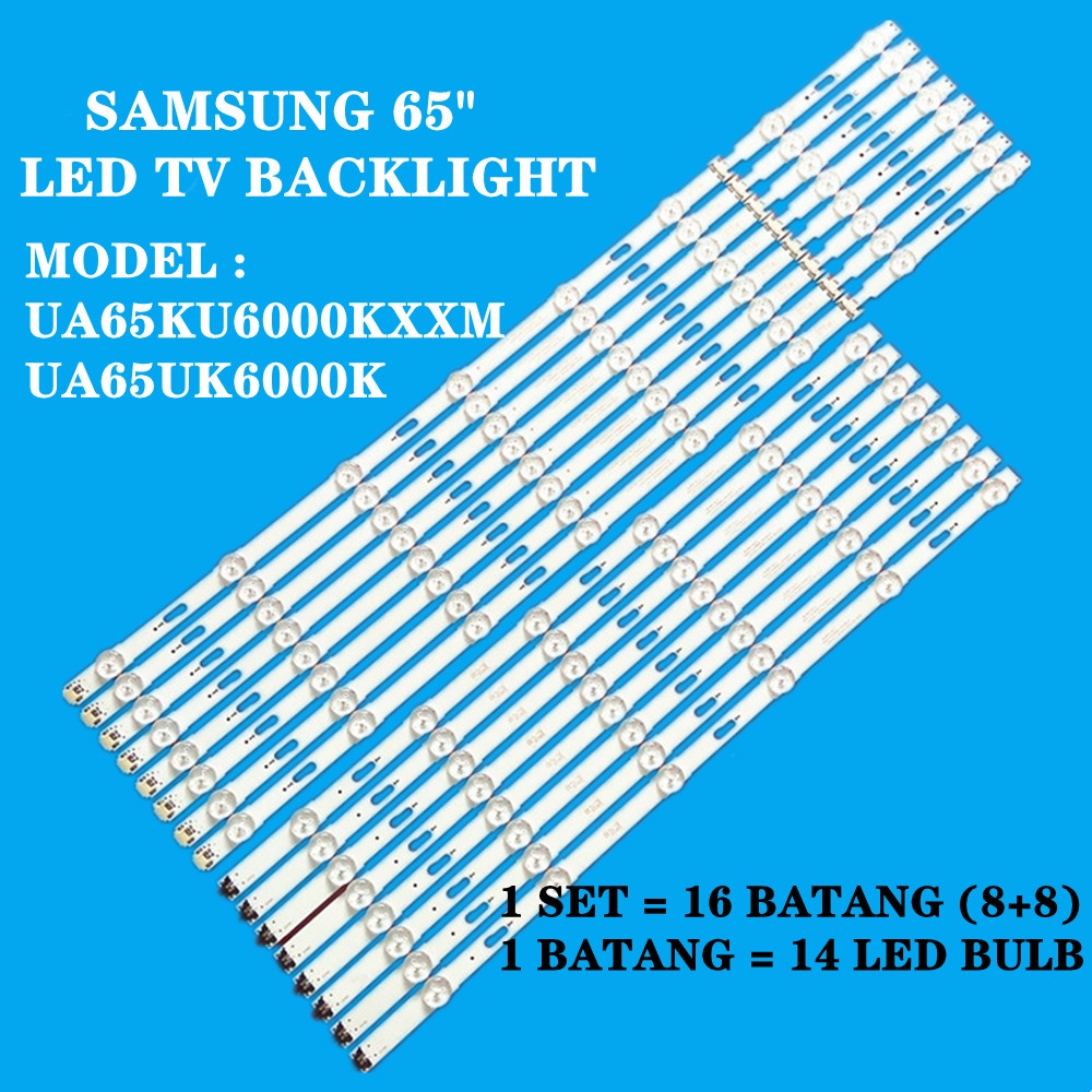 READY STOCK UA65KU6000KXXM / UA65KU6000K SAMSUNG 65" LED TV BACKLIGHT ...