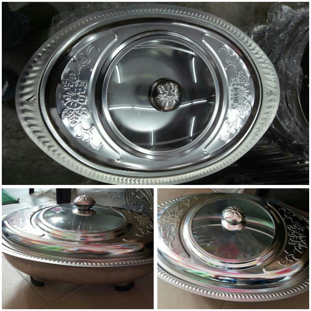 BUFFET EMBOSSED OVAL/ BUFFET SET/ BUFFET FOOD TRAY/ LOYANG/ BUFFET SET ...