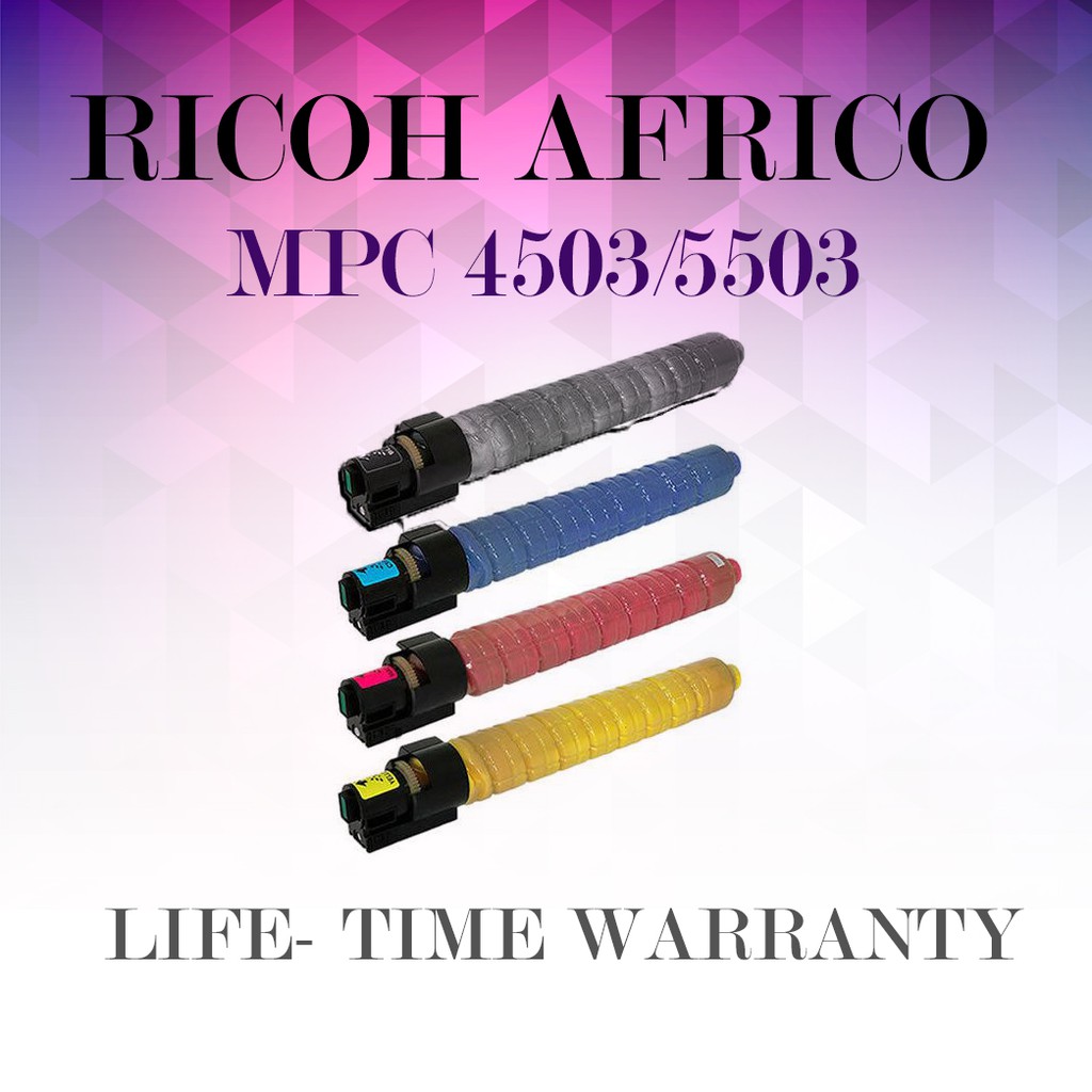 1 Set of Compatible MPC4503 MPC5503 CMYK Set Toner Cartridge | Shopee ...