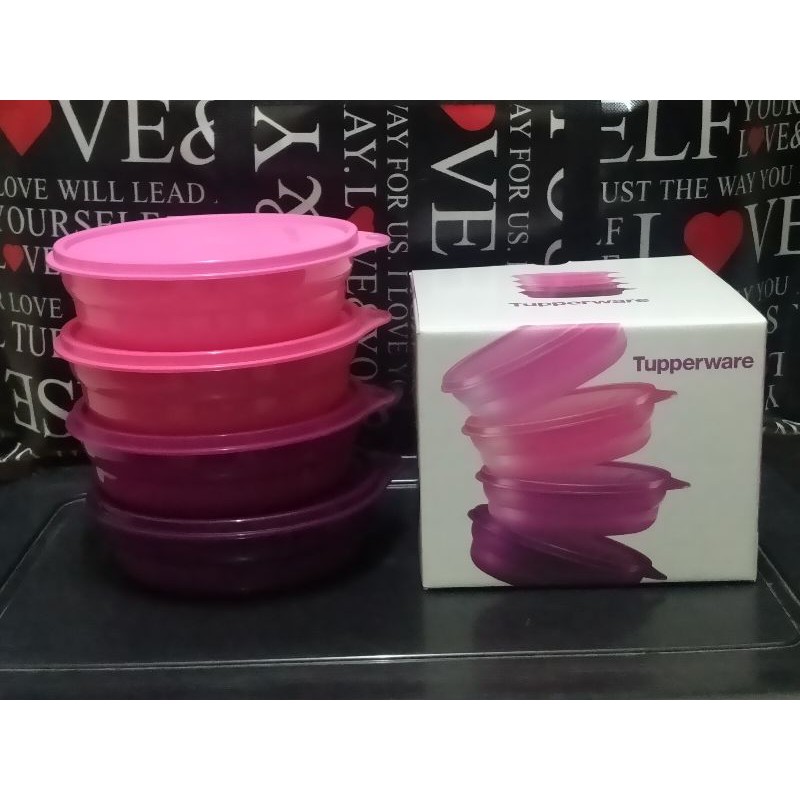 Tupperware Fanta Bowl Pink Purple Set | Shopee Malaysia