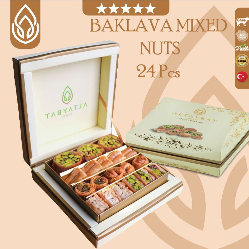 Imported Turkish Baklava Low sugar cow gee ( high quality ) | Shopee ...