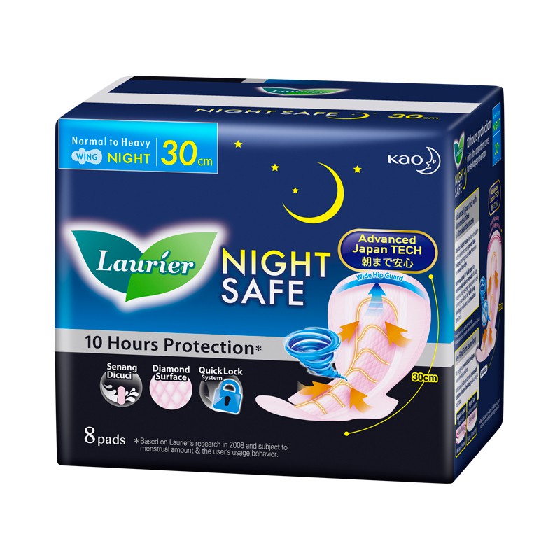 LAURIER Night Safe Wing (30cm x 8s) | Shopee Malaysia