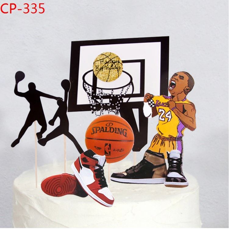 Basketball Theme Birthday cake Topper Star Character Birthday Cupcake ...