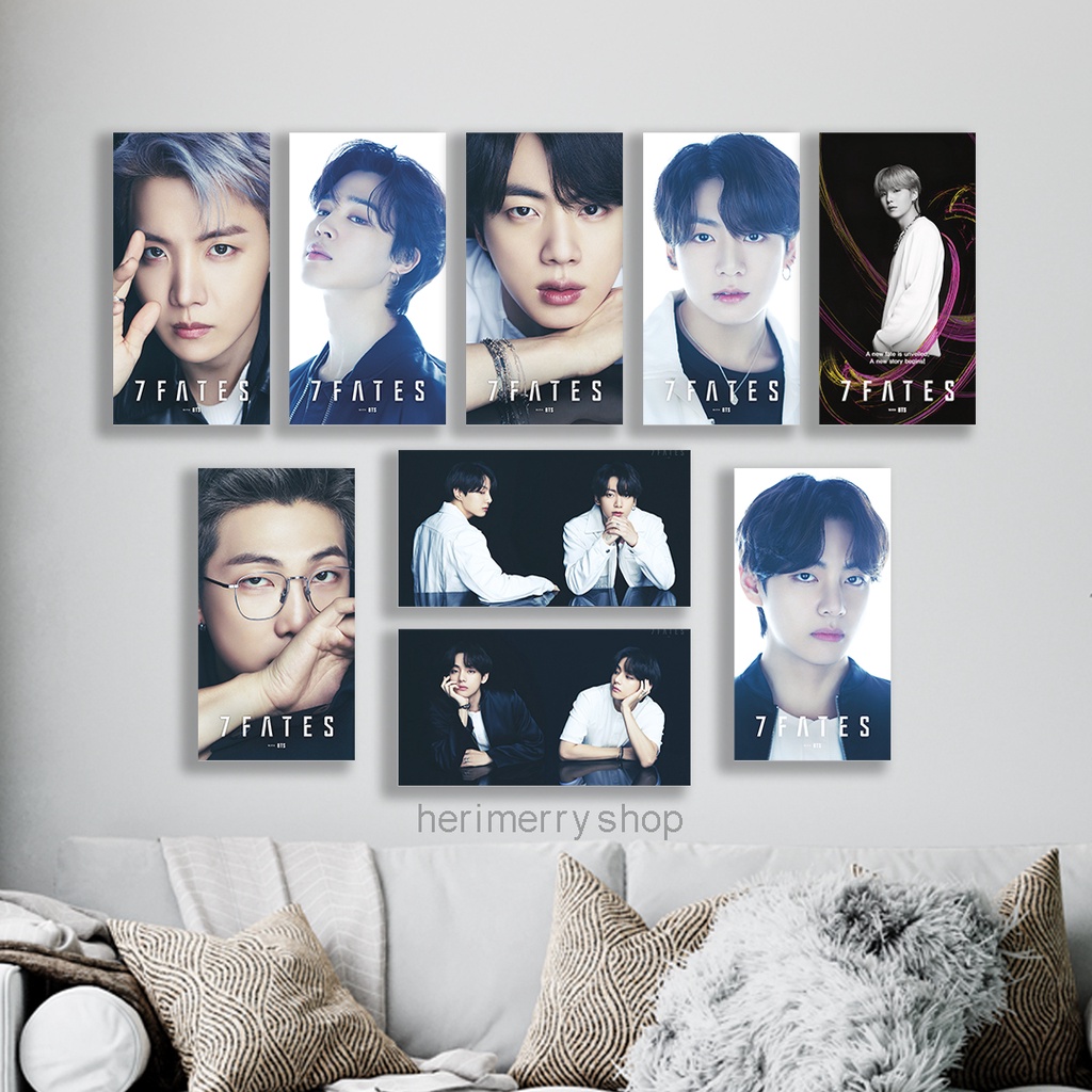 KAYU HIASAN DINDING Wall Hanging Poster Wood BTS 7 Fates 10x20 cm Room ...