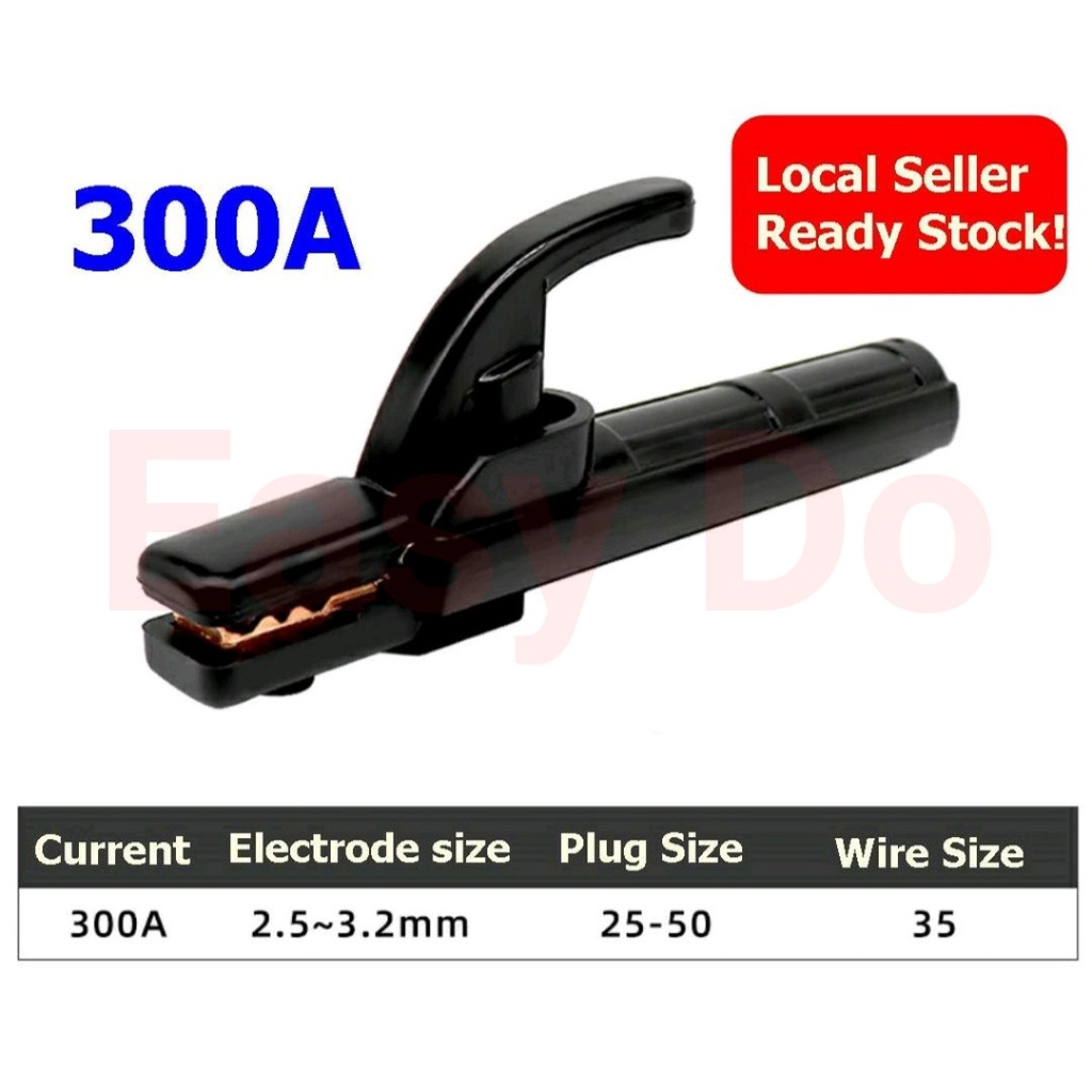 300A Electrode Holder Insulated Copper Welding Clamp Tool Heat ...