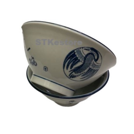 Blue Crone Rice Bowl / Soup Bowl / 蓝鹤古典碗 #7 inch #8 inch | Shopee Malaysia