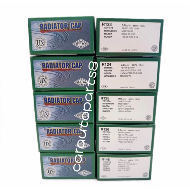 FEW RADIATOR CAP R123 R124 R125 R126 R148 MADE IN JAPAN | Shopee Malaysia