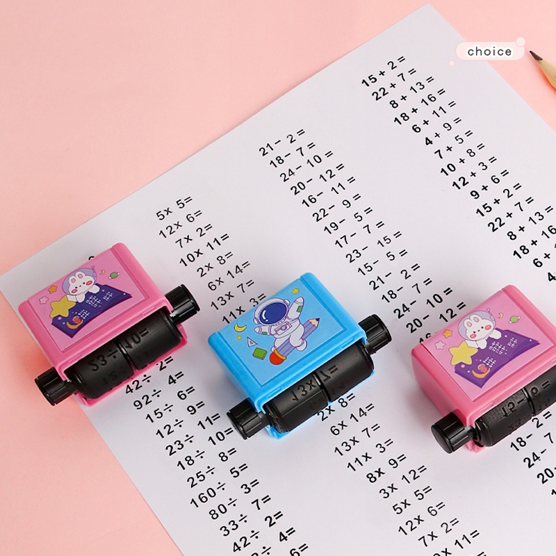 Math Practice Number Rolling Stamp Addition And Subtraction Question ...