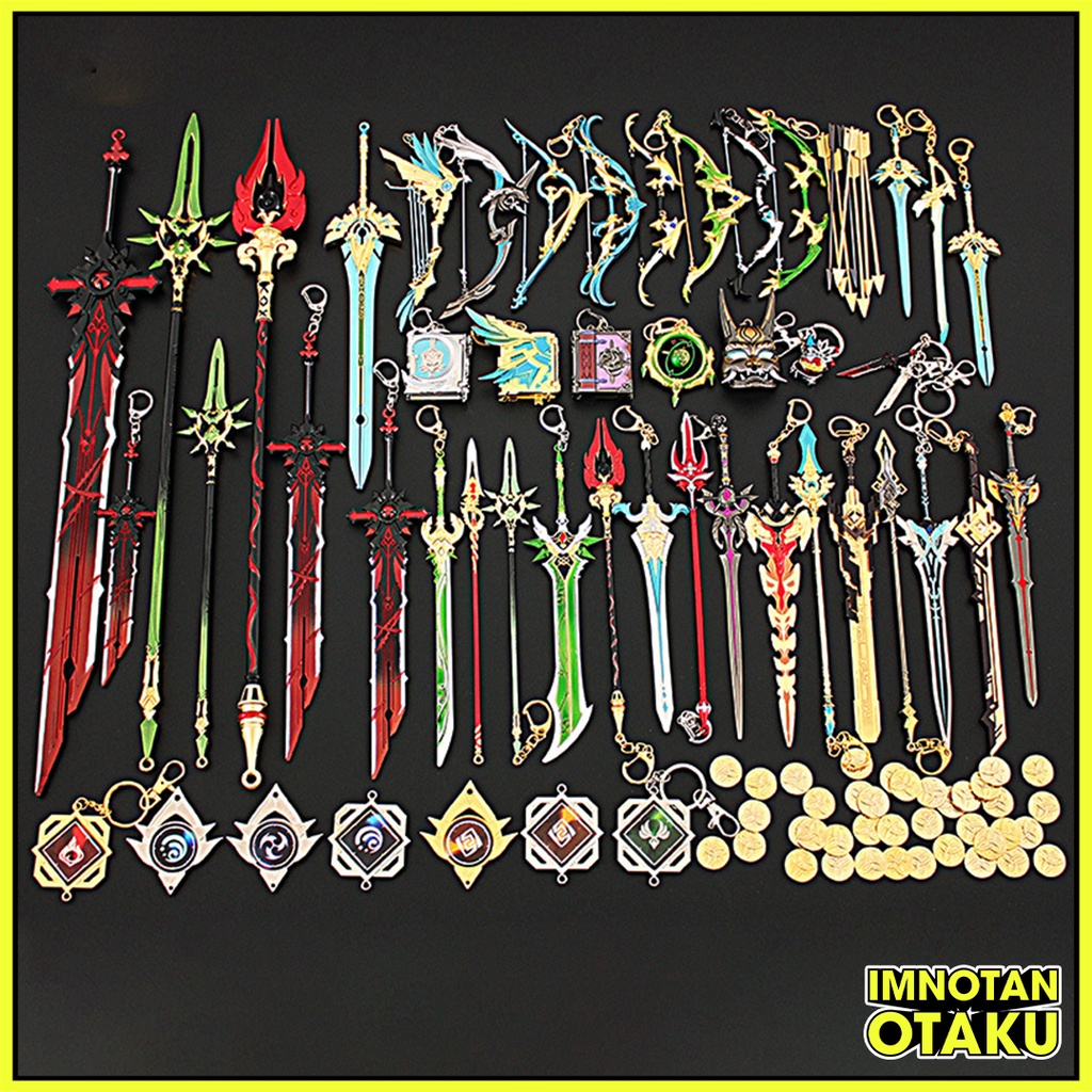 【Genshin Impact】 Katana Sword Keychain Weapon Skyward Blade Keyrings【原神 ...