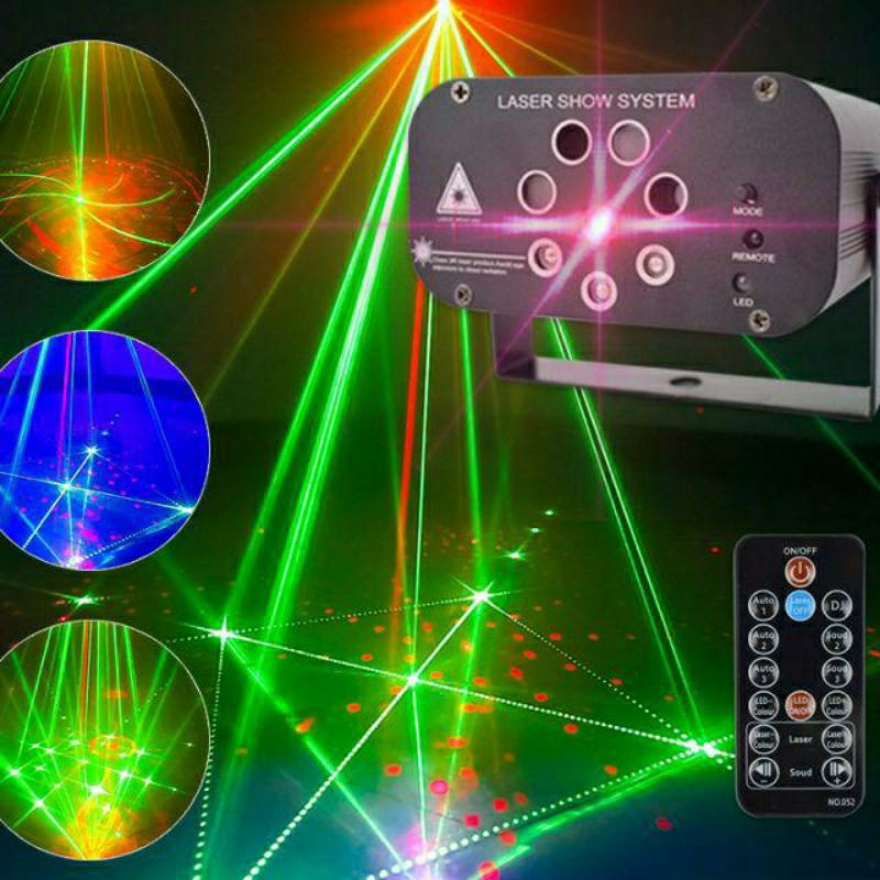 Wuzstar high-end smart music flashing light 6 eyes 8 eyes laser light ...