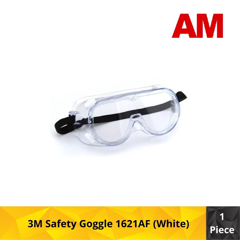 3M Safety Goggle 1621AF (White) | Shopee Malaysia
