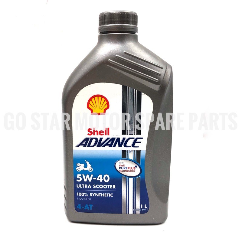 SHELL ADVANCE ULTRA SCOOTER 5W40 4T 5W 40 1L ORIGINAL ENGINE OIL MINYAK ...