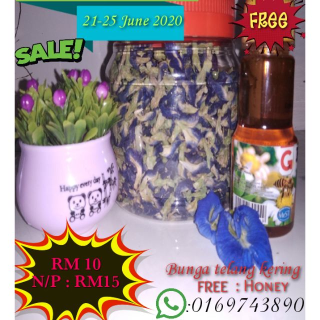 Bunga telang sebotol percuma madu (promosi 5 hari ) | Shopee Malaysia