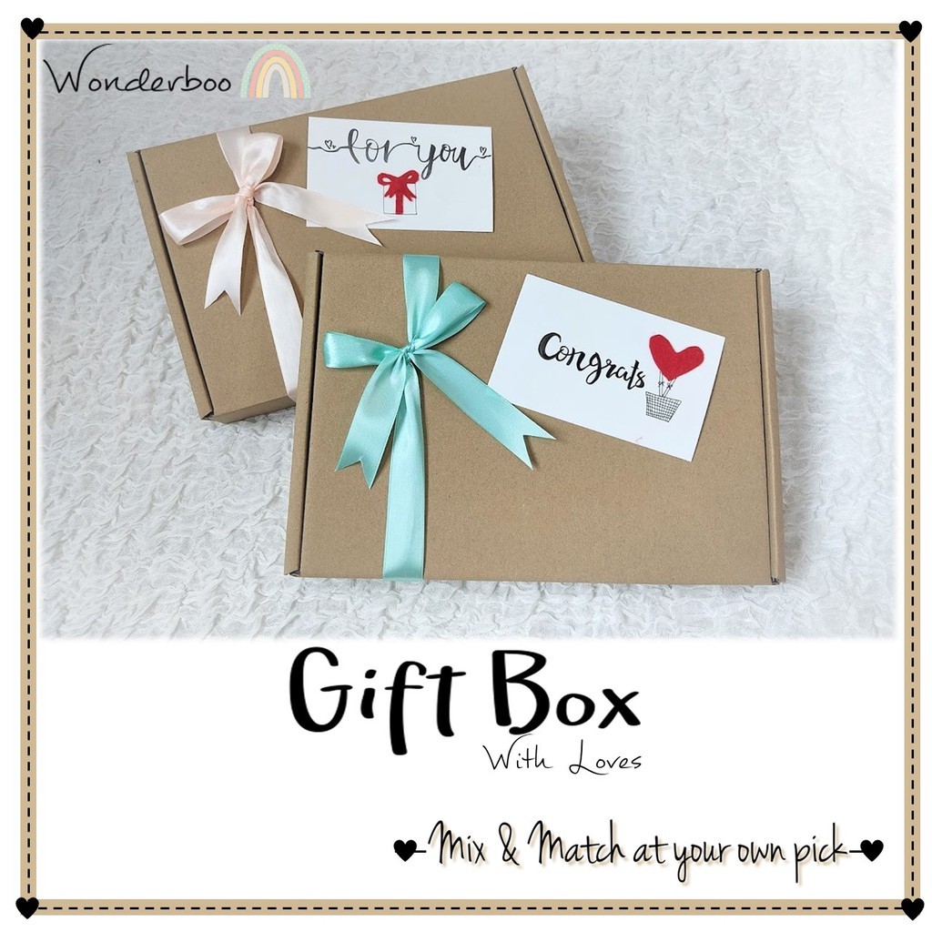 Gift Box Packaging & Handmade Personalized Card | Shopee Malaysia