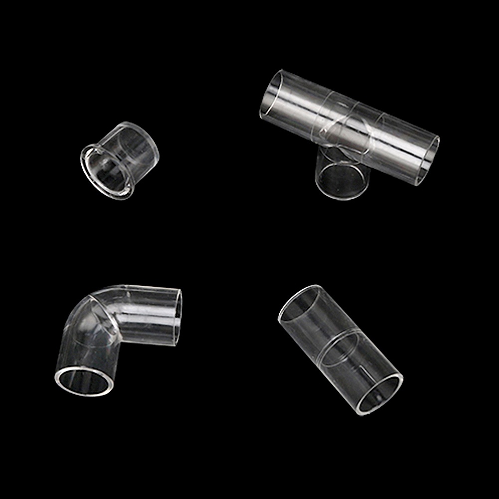 1Pc Transparent Acrylic Connector Tee Straight Elbow Coupling Adapte ID ...