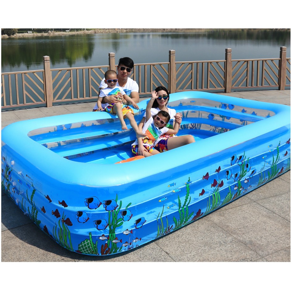 Intime Inflatable Family Swimming Pool 210 * 150cm * 55cm | Shopee Malaysia