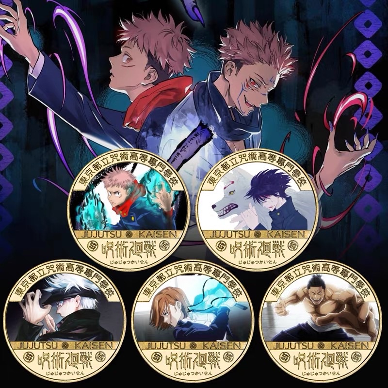 🔥READY STOCK🔥Jujutsu Kaisen GOLD COIN💖‼️咒术回战金币‼️精美纪念币 Gold Coin ...