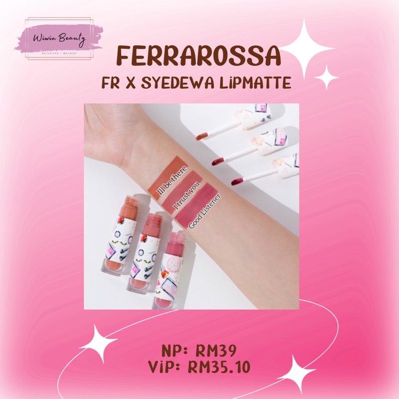 ORIGINAL HQ FERRAROSSA X SYEDEWA LIPMATTE | Shopee Malaysia