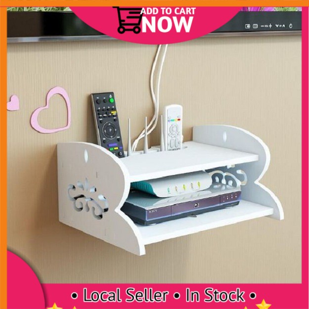 🌈Rack Cute Shelf💥Set-Top Box Rack TV Hollow-Out Wall Shelving Hanging ...