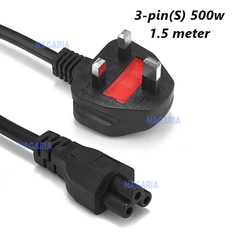 Malaysia UK Plug Wayar Power 13A 3 PIN 1.5M / 3M 500W 2500W Fuse ...