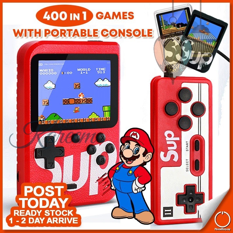 𝟰𝟬𝟬 𝗜𝗡 𝟭 Games Retro Classic Portable Screen 3 Inch Console with Remote ...