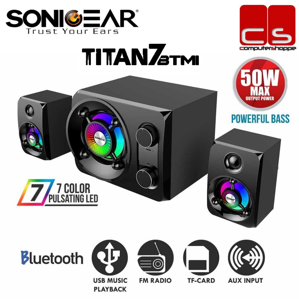 SonicGear Titan 7 Pro BTMI Bluetooth LED Speaker | Shopee Malaysia