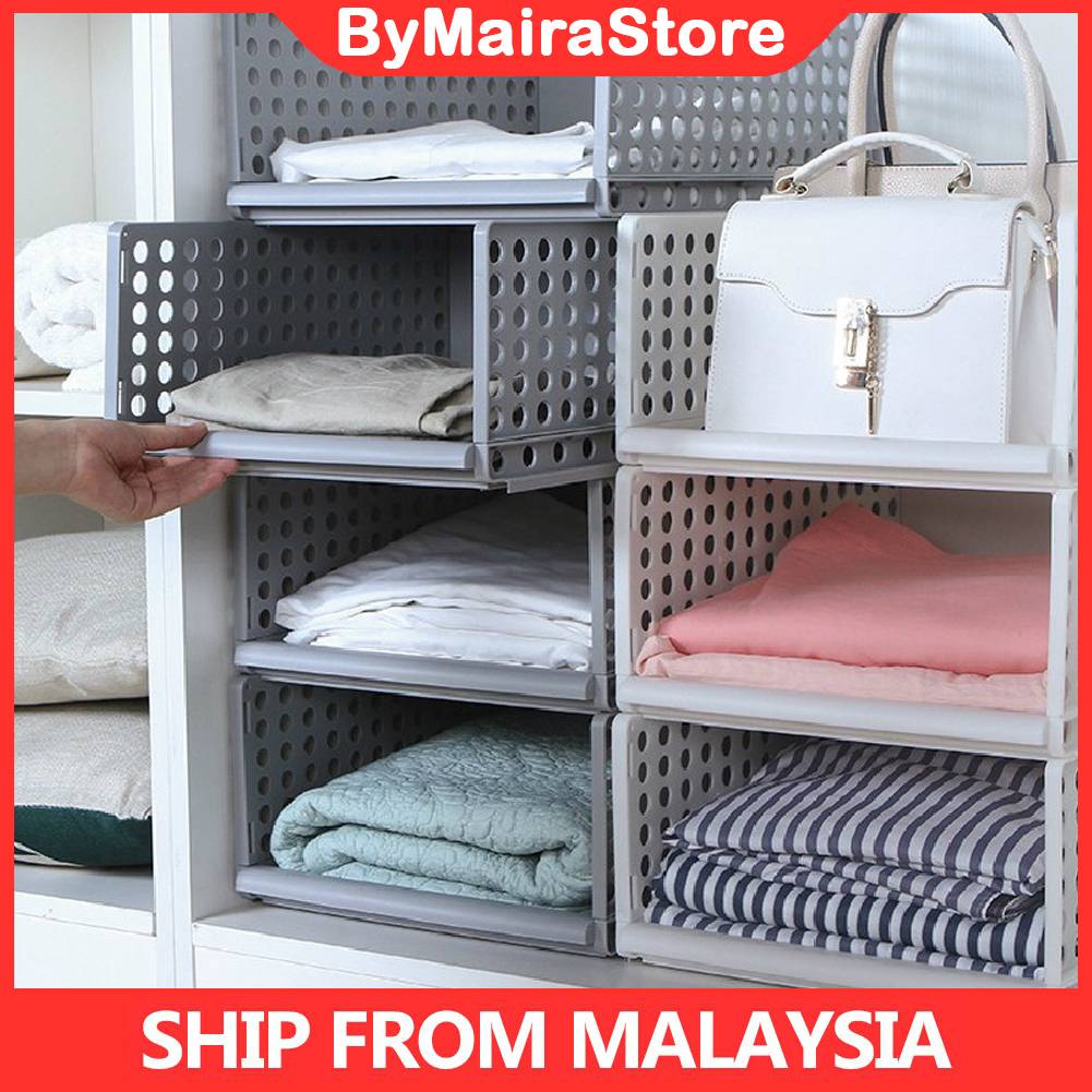 [BMS] Bekas Rak Simpan Pakaian Baju Dalam Kabinet Almari Layered ...