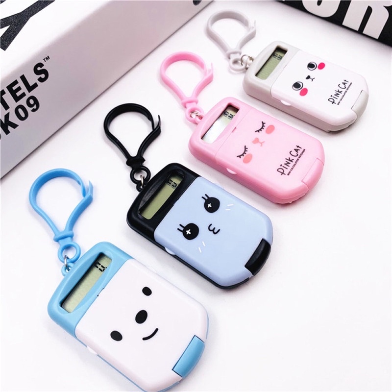 🌈 Plastic Pocket LCD Screen Digital Mini Calculator with Key Chain 🌈 ...