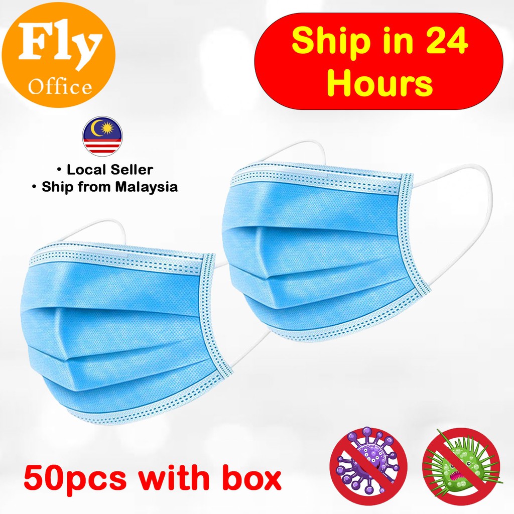 (Ready Stock) Anti-Pollution 3 Layer Blue Mask Dust Protection Masks ...