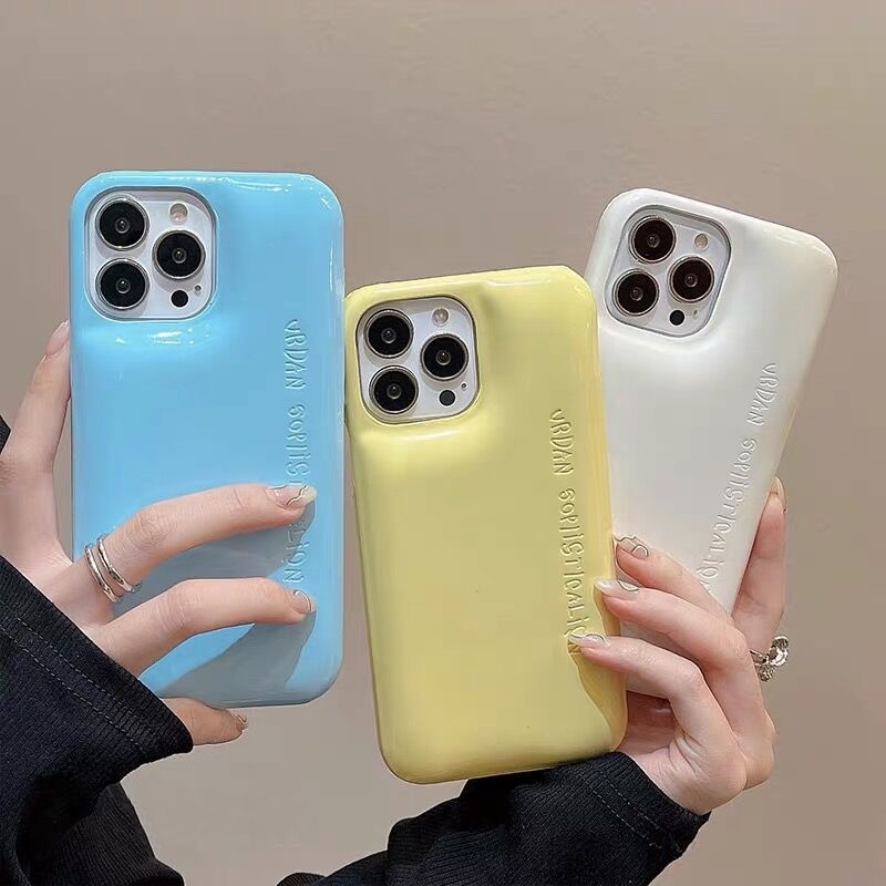 Ins Korea Soap Shiny Leather Phone Case Suitable for iPhone16 15 14 13 ...