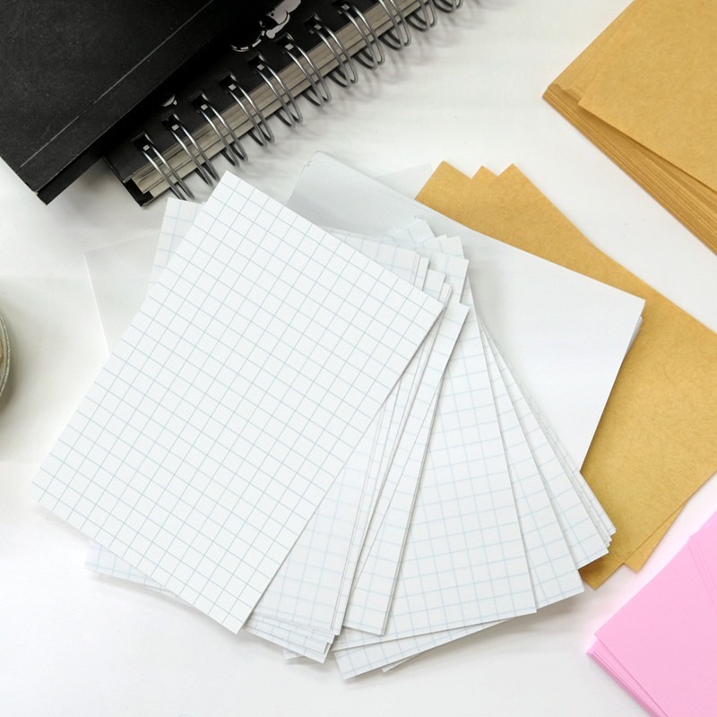 6x9 Note Paper Message Portable Checkered Kraft memo Notes | Shopee ...