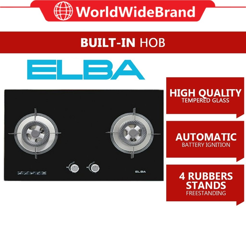 ELBA 5kW 2 Burner Built In Glass Stove EGH-K8842G (BK) | Shopee Malaysia
