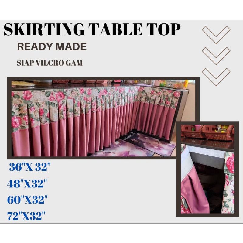 SKIRTING TABLE TOP ,MEJA,READY MADE | Shopee Malaysia