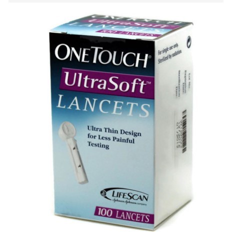 One Touch Ultra Soft Lancets 25's or 100's (PURPLE) EXP06/2026 | Shopee ...