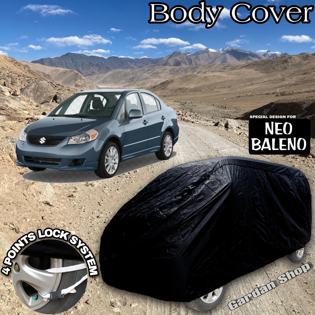 HITAM Neo Baleno Car Cover Plain Black Body Cover Neo Baleno Full Black ...