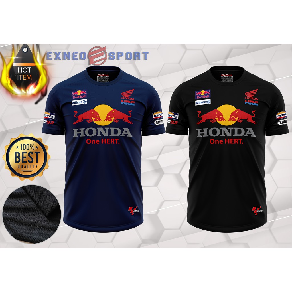 📍Microfiber Quality 📍Baju MotoGP V3 Tshirt Honda Racing Team Redbull ...