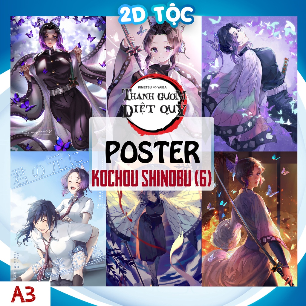 A3 Kochou Shinobu poster (6) Anime Manga Kimetsu No Yaiba high quality ...