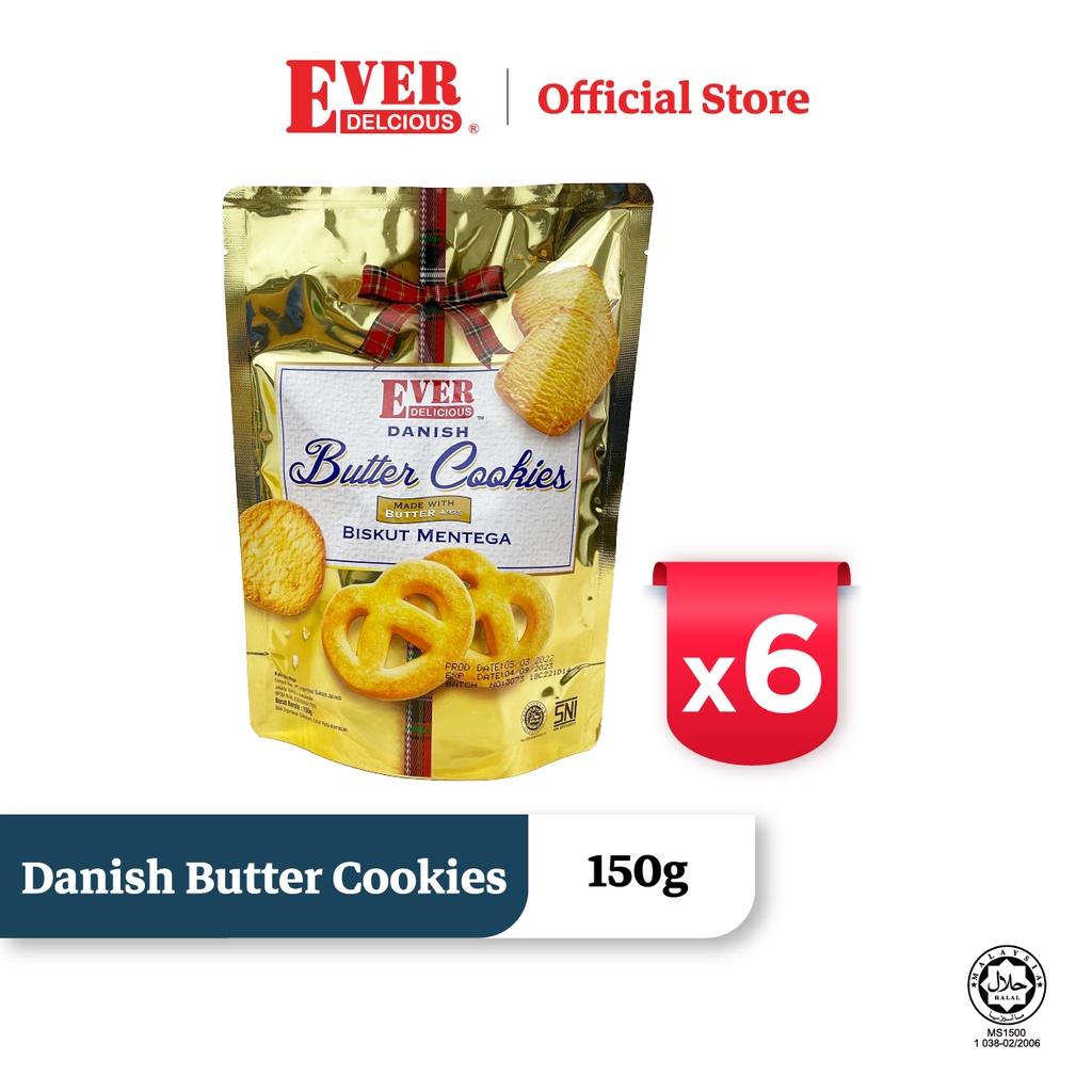 Ever Delicious Danish Butter Cookies - 150g [BUNDLE OF 6] [HALAL ...